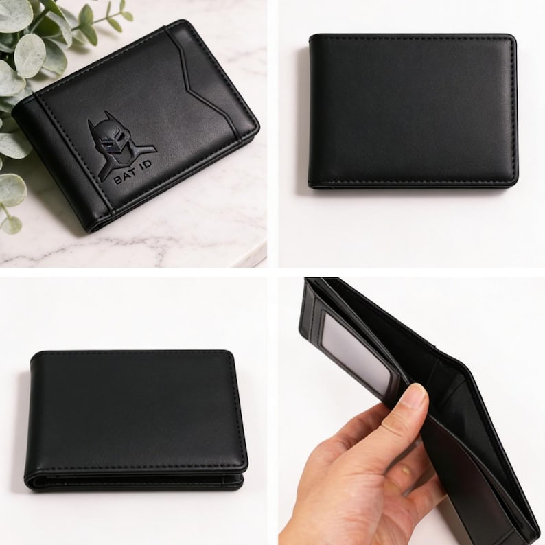 RFID Bat ID Wallet for Men Slim Minimalist Front Pocket Card Holder ...