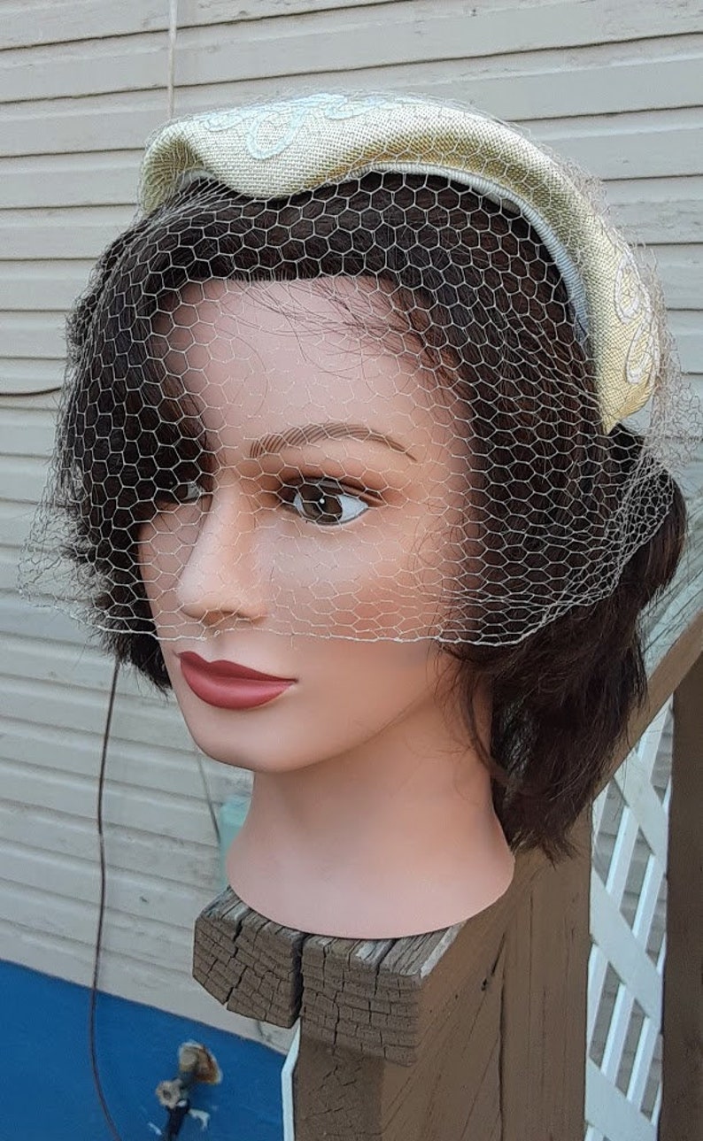 Vintage 1950s Ivory Juliet Hat Veil Hat Soutache Braid Wedding - Etsy