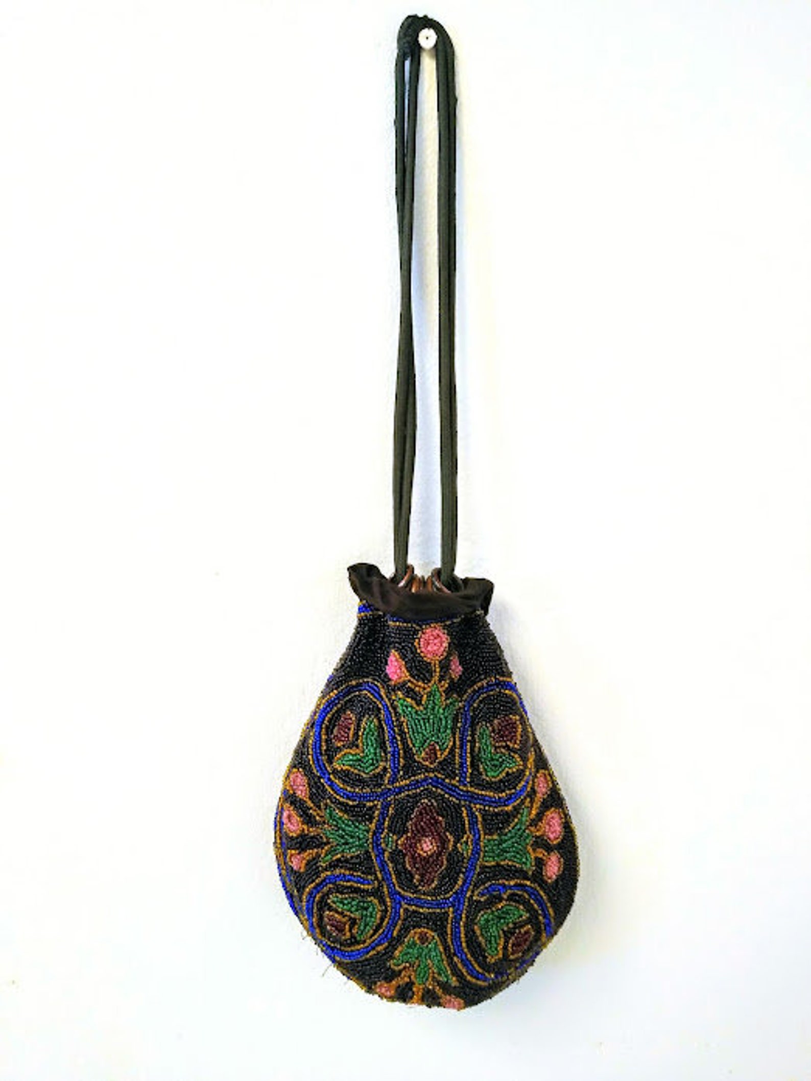 Antique 1900s 1910s Microbeaded Reticule Drawstring Bag Purse - Etsy