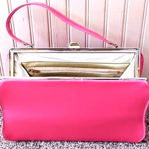 Vintage 60s 1960s Pink Vinyl Handbag Purse Pocketbook - Etsy