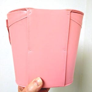 Vintage 1950s 50s Two Tone Pink Leather Bucket/box Purse/ Pocketbook by ...