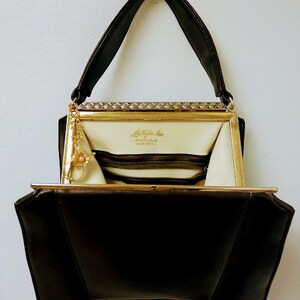 Vintage 1960s 60s Dark Brown Handbag Purse Large by LOU TAYLOR ...