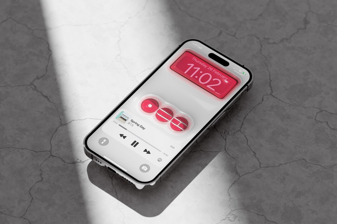 BTS Arirang Phone Wallpaper | Glossy Red 3D Style Lock Screen (digital ...