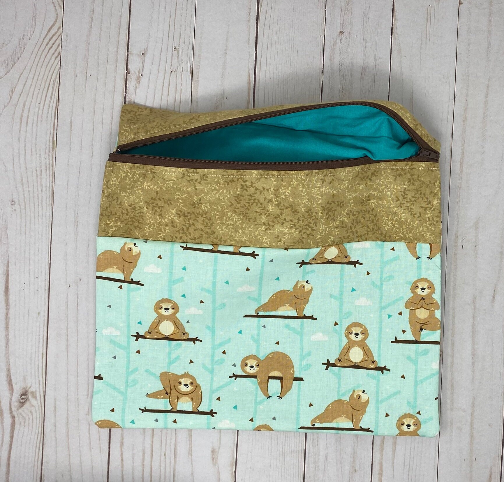 Cross Stitch Project Bag Sloths Embroidery English Paper Piecing - Etsy