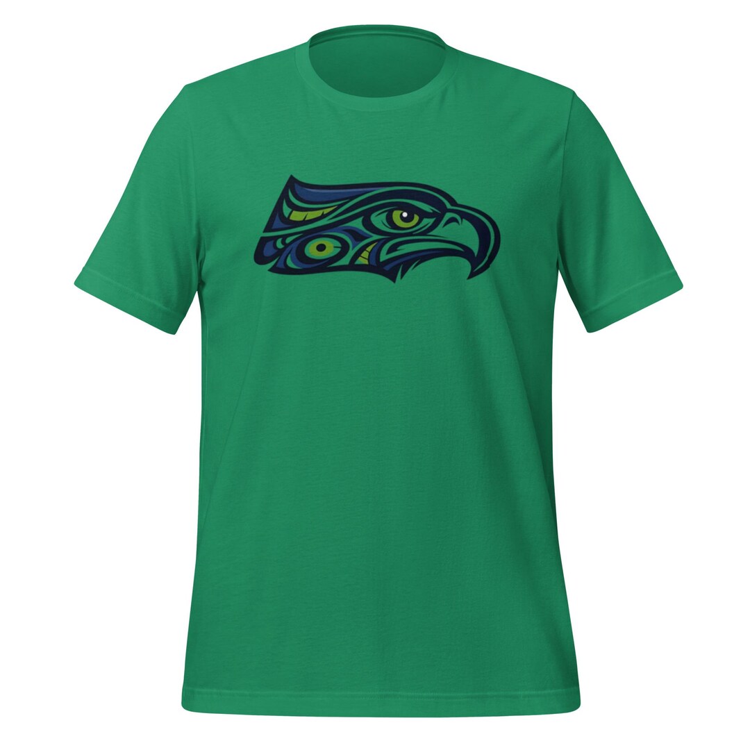 Hawk Head Graphic Tee – Green Game Day Shirt – Pacific Northwest Style ...
