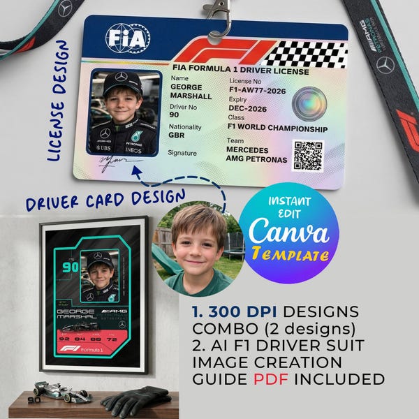 Formula 1 License - Etsy