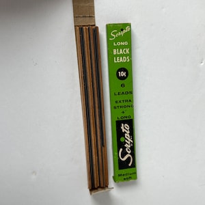 Scripto Long Black Leads Extra Strong Medium Soft No E 430HB Vintage ...