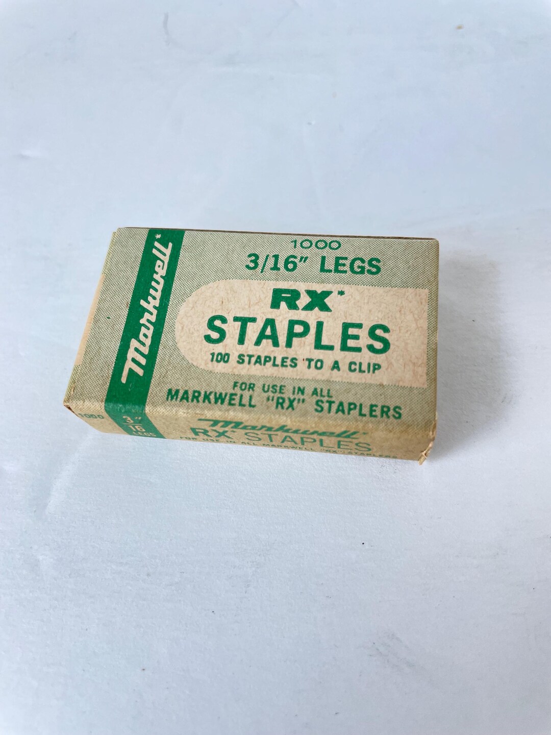 Markwell RX Staples 3/16” Legs Vintage 1000 Count New Old Stock - Etsy