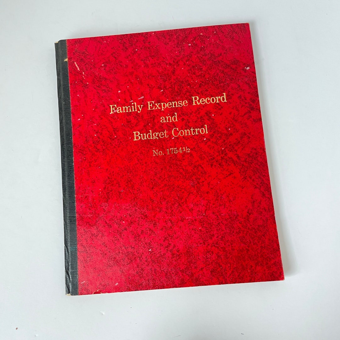 Family Expense Record Budget Book Vintage Standard Boorum Pease Made in ...