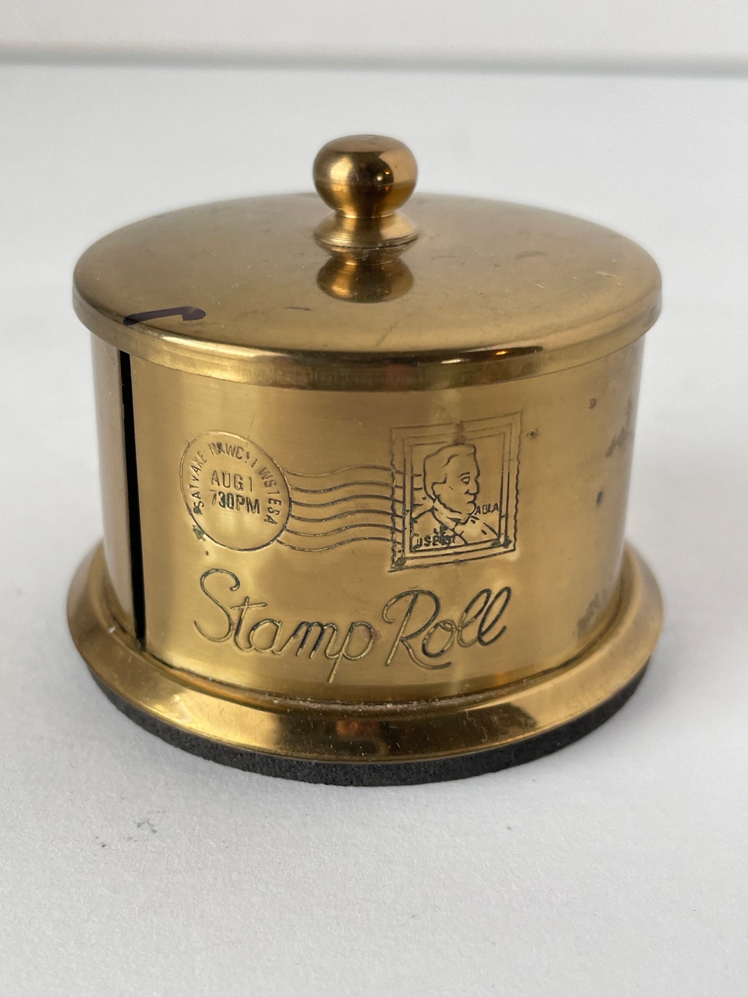 Brass Stamp Roll Holder Vintage - Etsy