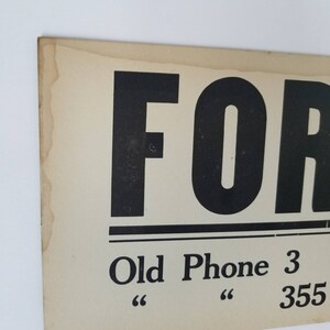 For Rent Sign Vintage Ephemera Office Decor Black White - Etsy