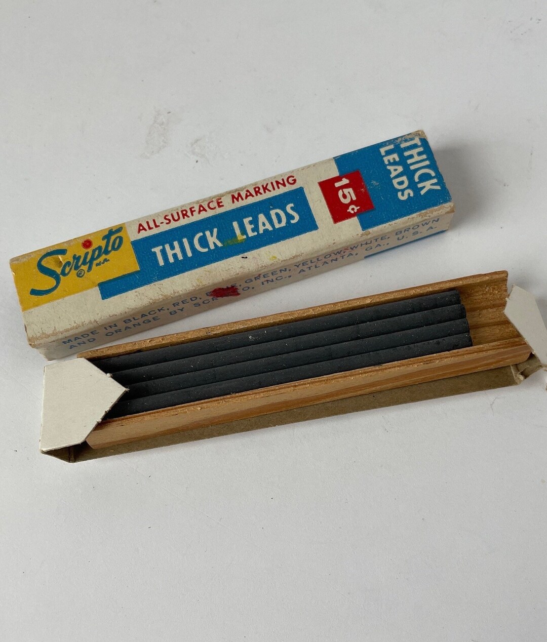 Scripto Thick Leads No G 920 Vintage Office Supplies Black Mechanical ...