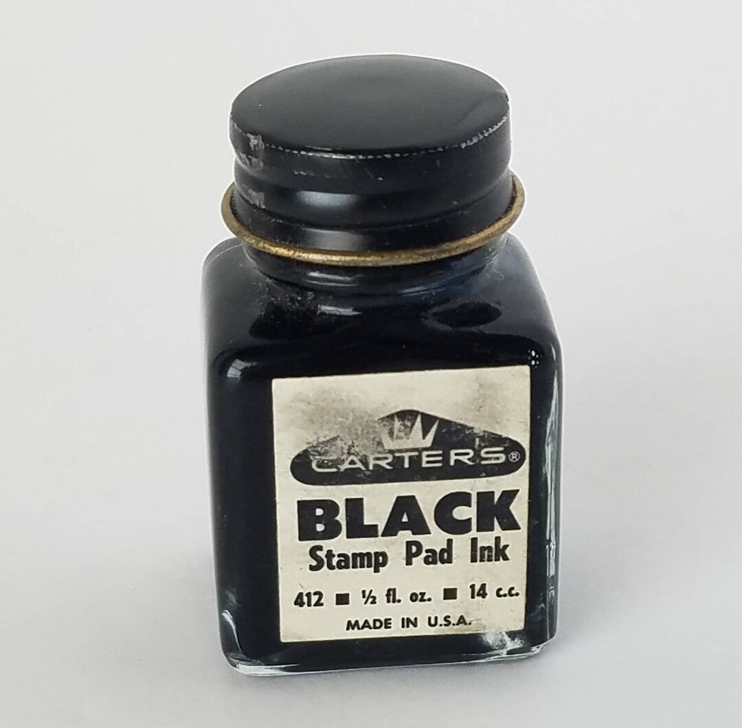 Vintage Carter's Stamp Pad Ink Black Bottle Retro Office - Etsy