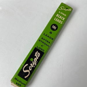 Scripto Long Black Leads Extra Strong Medium Soft No E 430HB Vintage ...