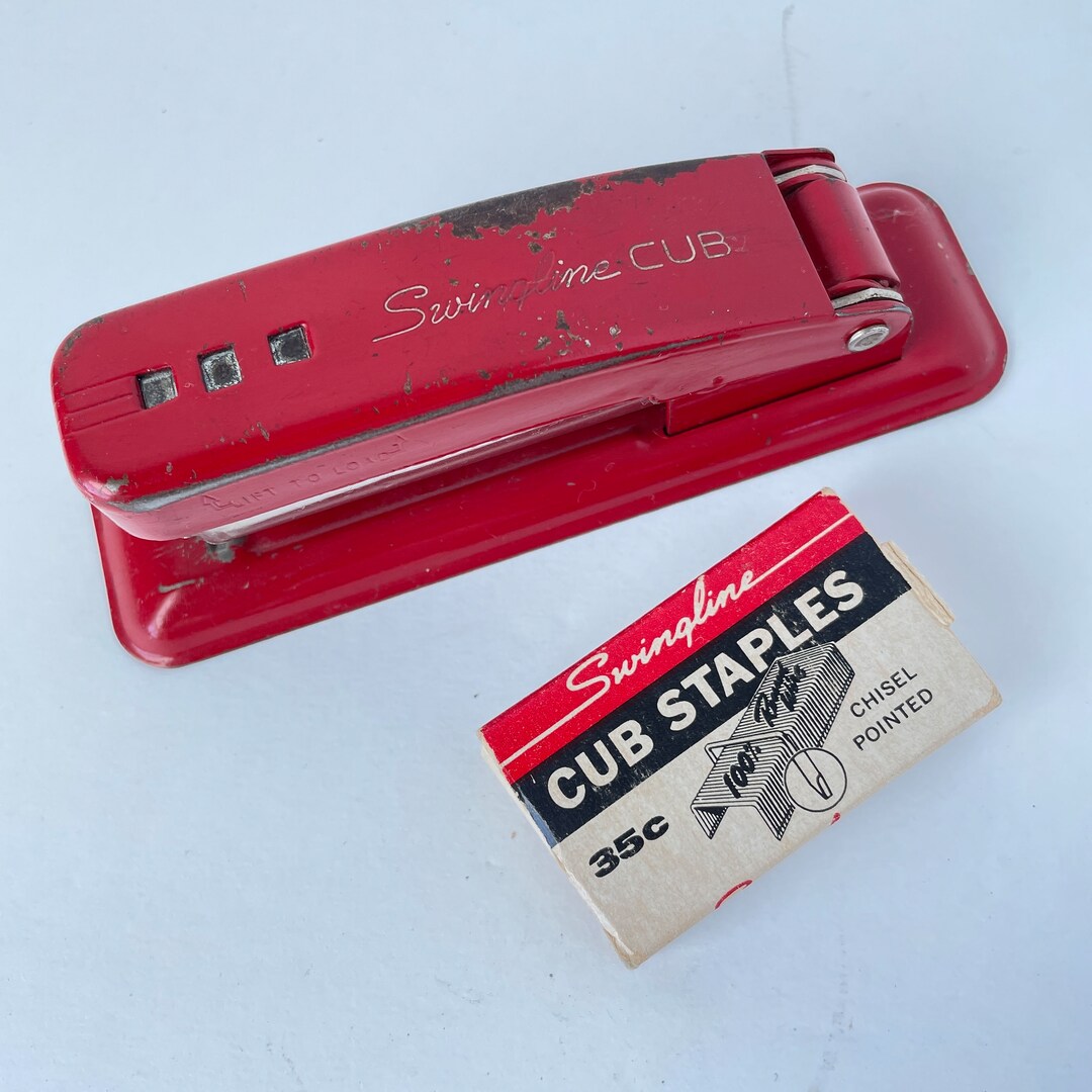 Vintage Swingline Cub Stapler With Staples Stocking Stuffer Red Stapler ...