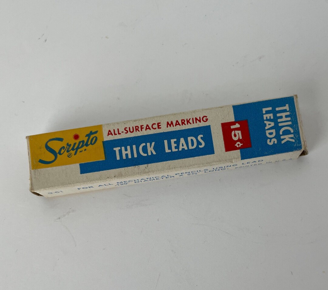 Scripto Thick Leads No G 920 Red Vintage Office Supplies Mechanical ...