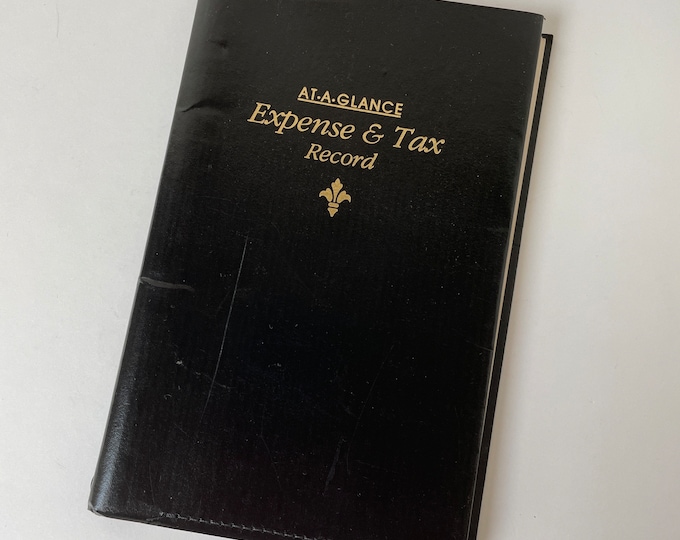 Vintage Expense and Tax Record Book Blank Notebook Art Journal Scrap ...
