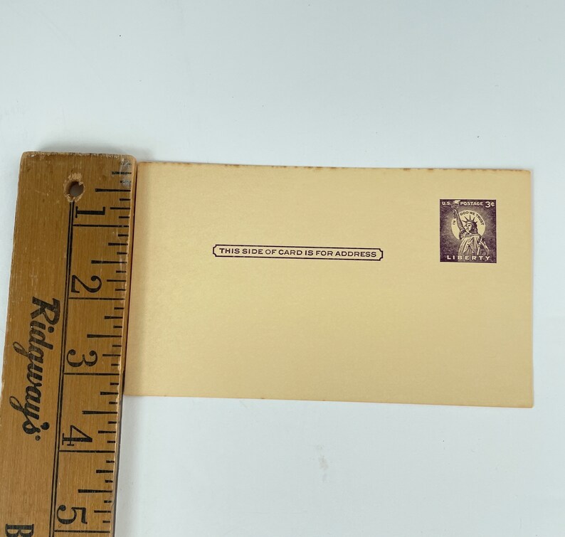 Postcard 3 Cent Unused Vintage Statue of Liberty Blank Prepaid - Etsy