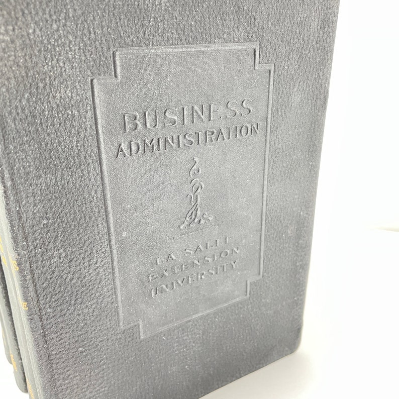 Antique Book Set Business Administration Lasalle University Dark ...