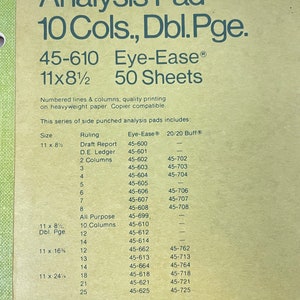 Vintage Analysis Pad Eye Ease National Old Paper Notebook 45 610 Office ...