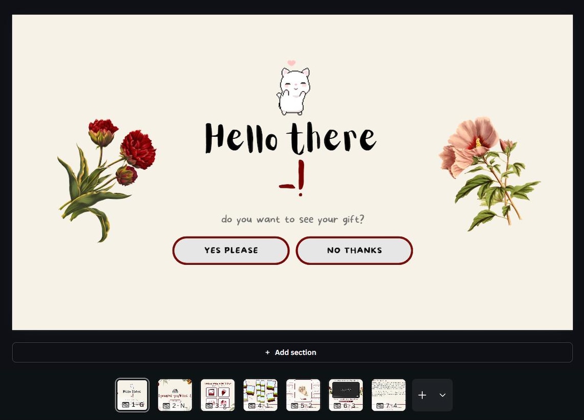 Interactive Birthday Website for Her | Digital Birthday Gift | Editable ...