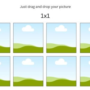1x1 2x2 Photo Template - Etsy