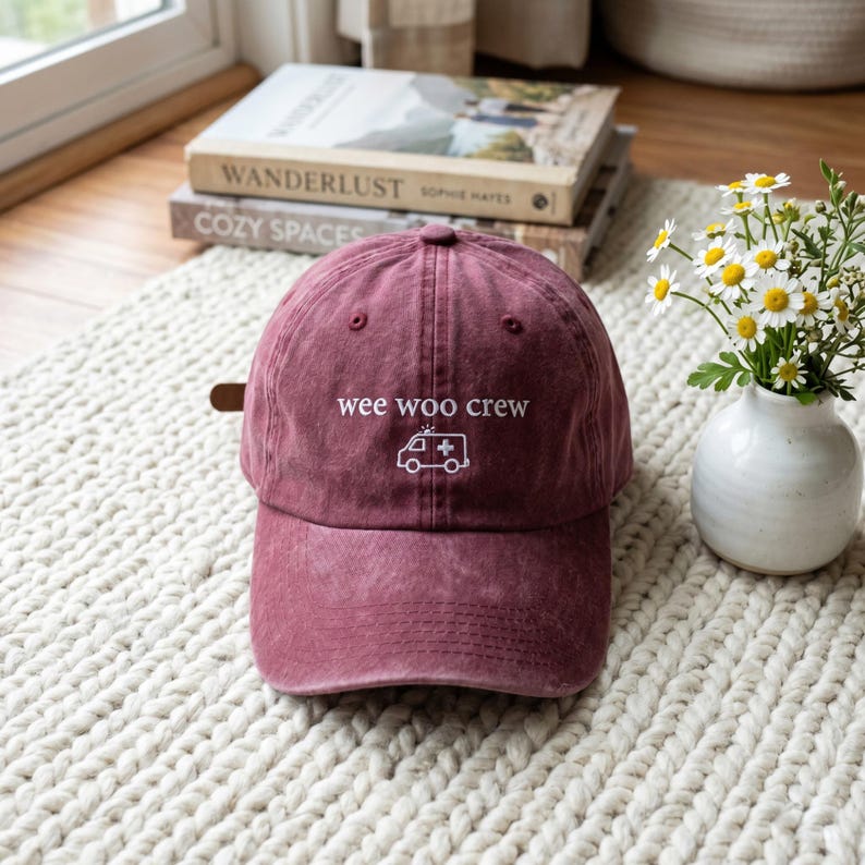 Embroidered Ambulance Hat, Wee Woo Crew Paramedic Cap, Medical School ...