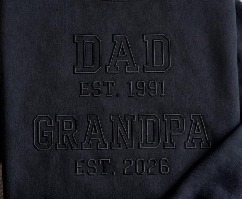 Personalized Dad Grandpa Est. Sweatshirt, Custom Family Birthday Shirt ...