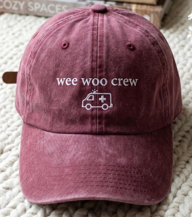 Embroidered Ambulance Hat, Wee Woo Crew Paramedic Cap, Medical School ...
