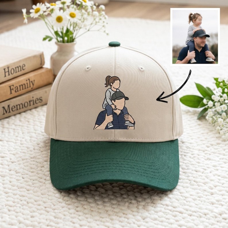 Custom Embroidered Portrait Cap – Photo to MAMA Dad Hat Design - Etsy
