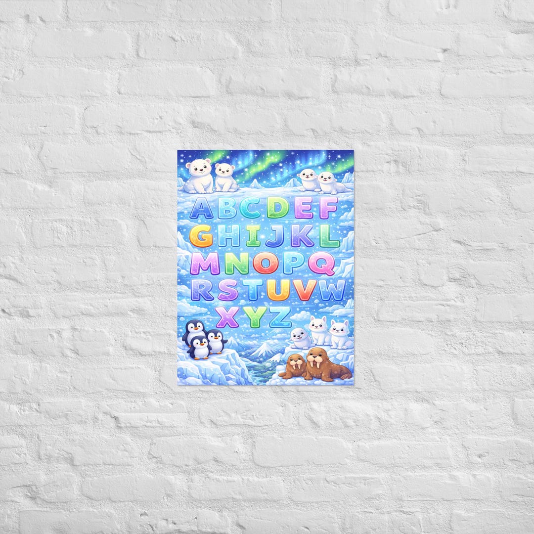 Arctic Alphabet – A‑Z Animal Poster for Kids - Etsy