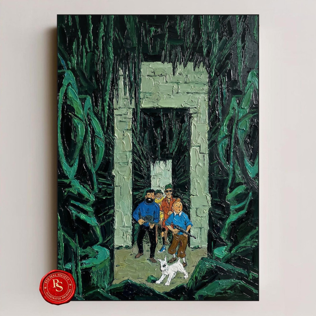 Tintin Wall Art – Covert Operation Scene – Vintage Comic Art Print ...