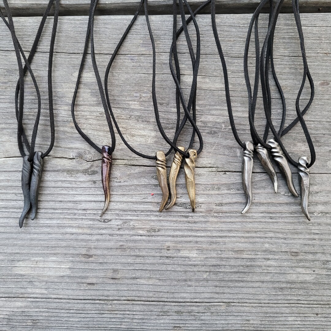 Steel Dragon Tooth Pendant - Etsy