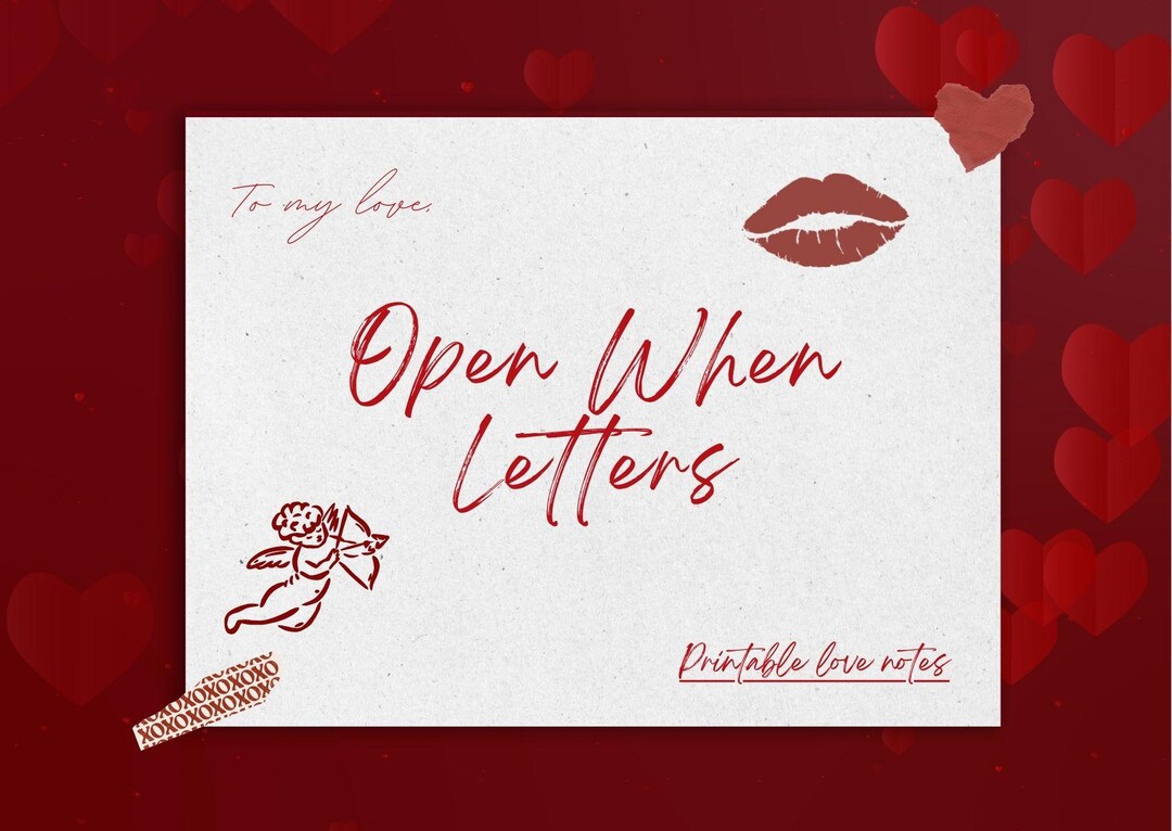 Open When Letters | Romantic DIY Gift for Couples - Etsy