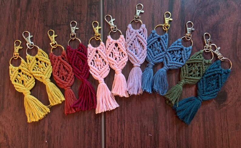 Macrame Keychain, Boho Keychain, Gift Ideas, Cute Keychain, Boho ...