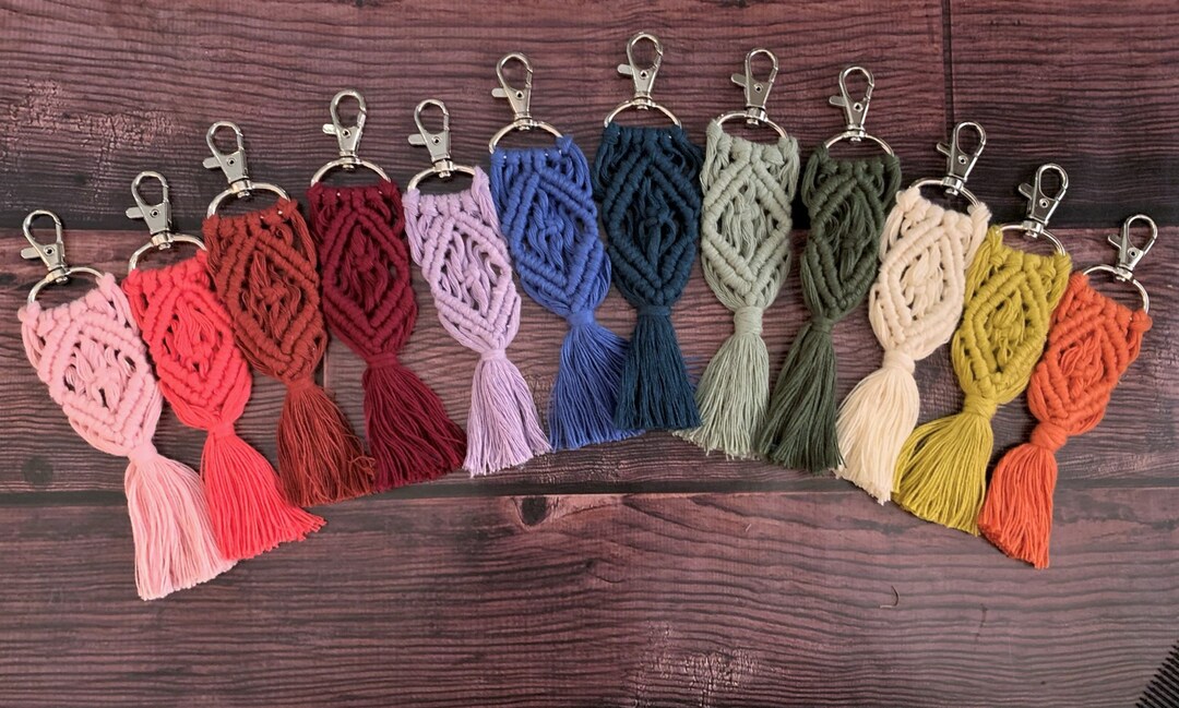 Macrame Keychain, Boho Keychain, Gift Ideas, Cute Keychain, Boho ...