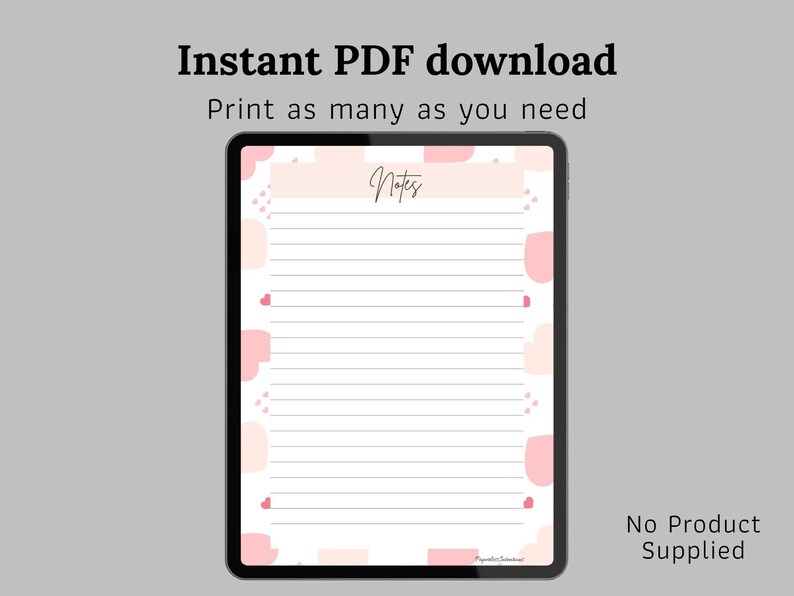 A5 Lined Notes Printable | Minimal Note Paper | A5 Writing Sheets PDF ...