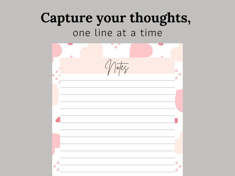 A5 Lined Notes Printable | Minimal Note Paper | A5 Writing Sheets PDF ...