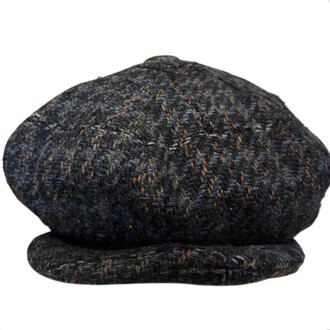 VTG Jonathan Richard Irish Tweed Newsboy Flat Cap 7 5/8 Blue for J ...