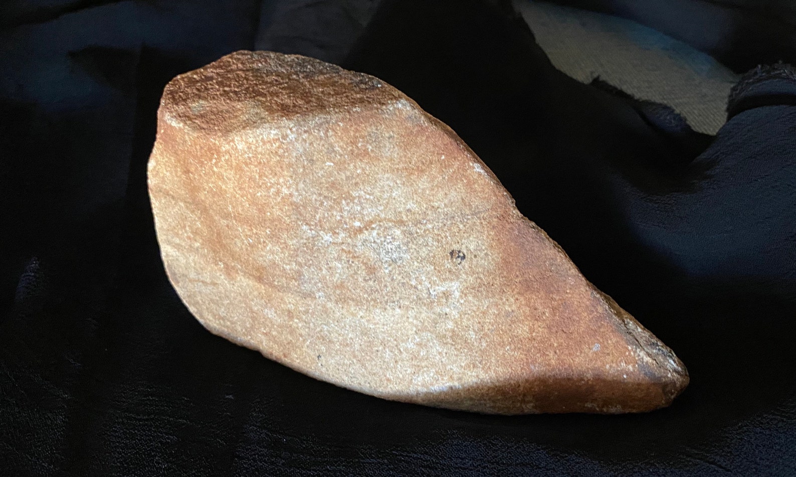 Paleolithic Polymorphic Trihedral Hide Smoothing Tool Paleolithic Iron ...