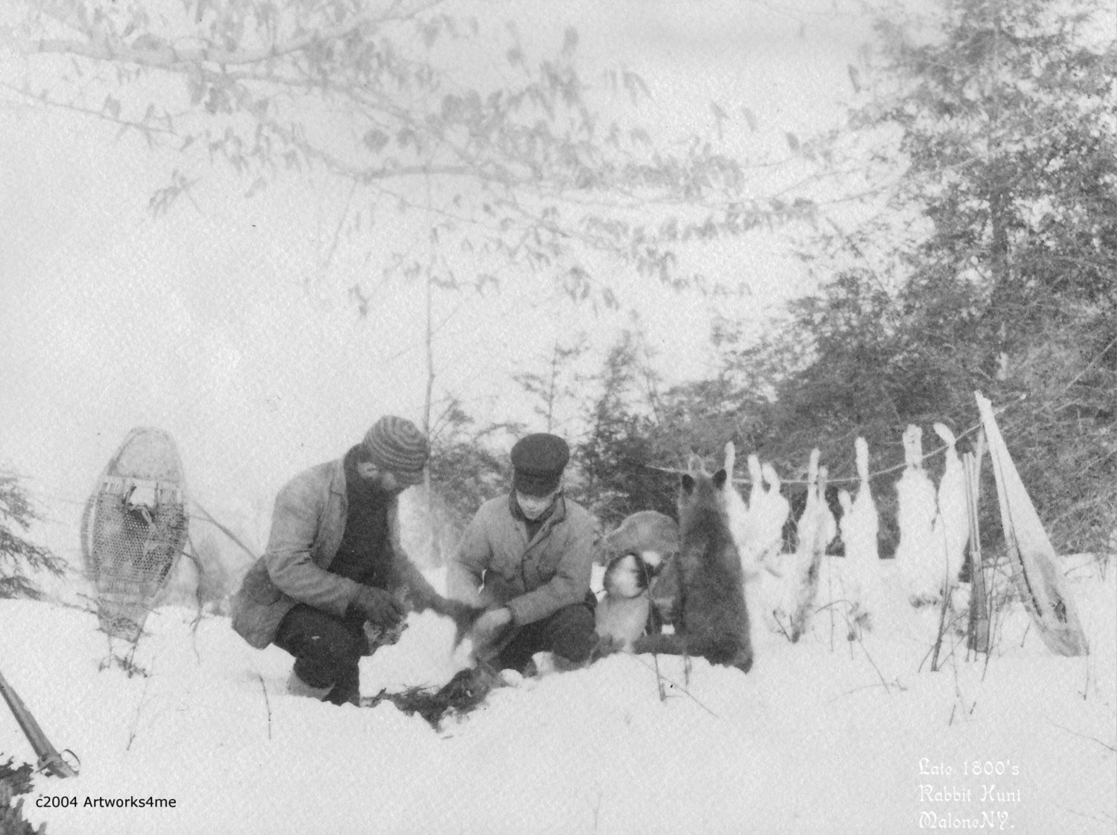 Adirondack Hunting Scenes From Mt. View /lake Titus From 1800's,5 ...