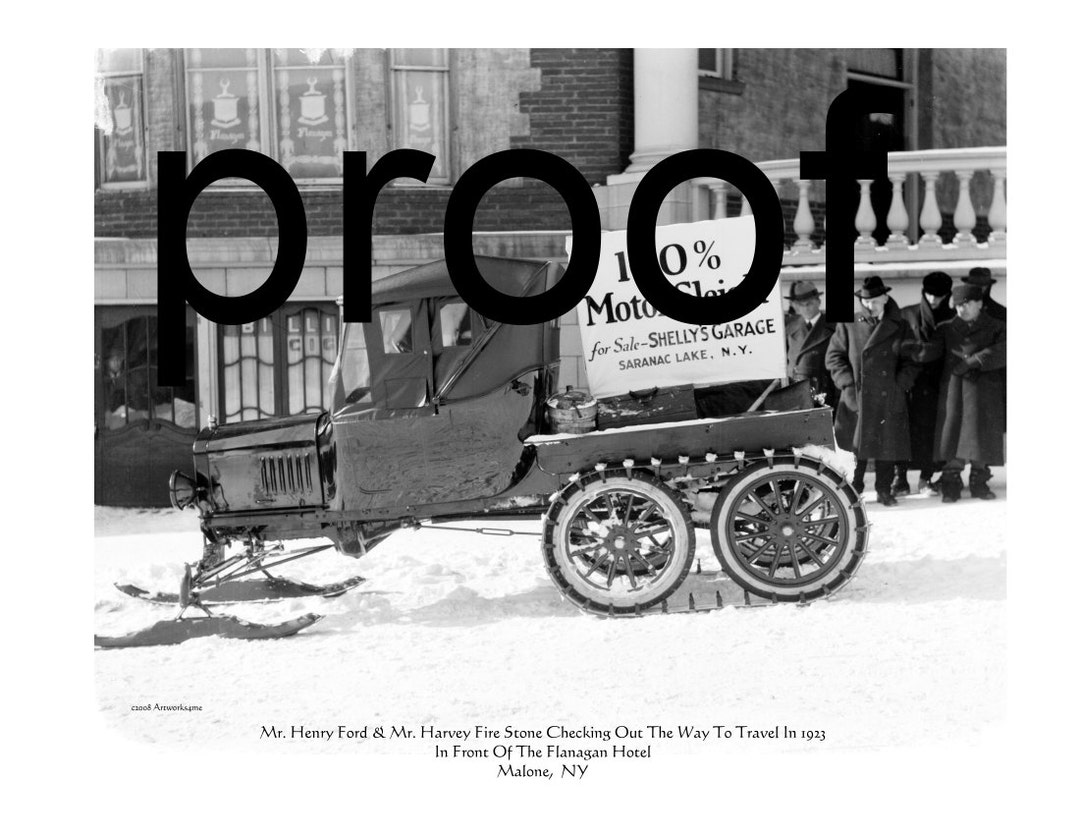 FIRST MOTOR SLEIGH 1923 With Henry Ford & Harry Firestone Digital ...
