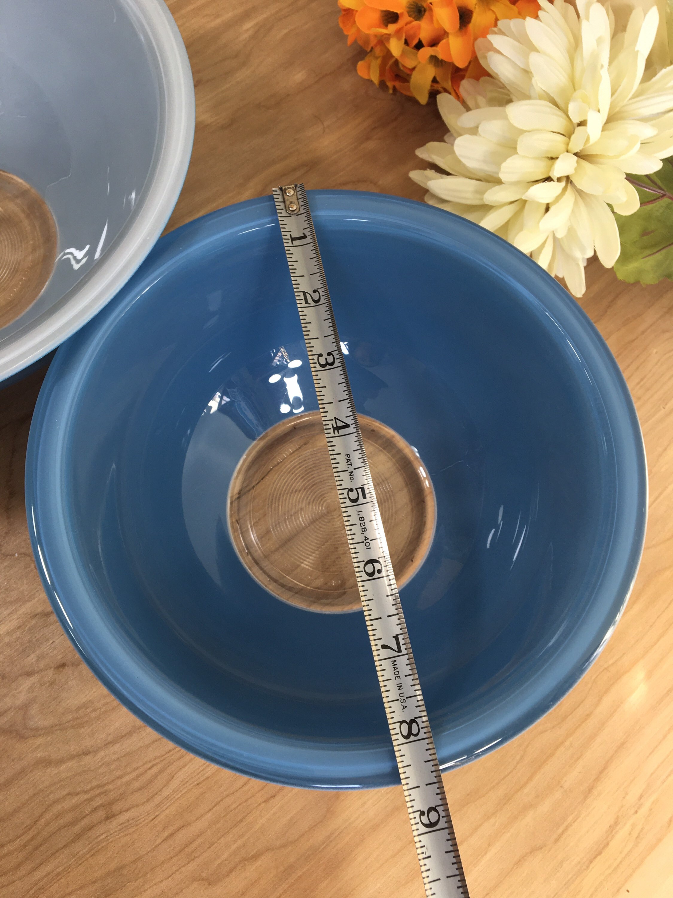 Blue Pyrex glass bowl pair moody blues | Etsy