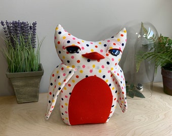 Polka Dot Soapstone Owl, Owl Figurines, Cute Owl Gifts, Owl Lover Gift ...