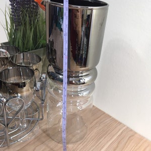 Silver Ombre Sangria Pitcher With Glasses, Vintage Decanter With Wine ...