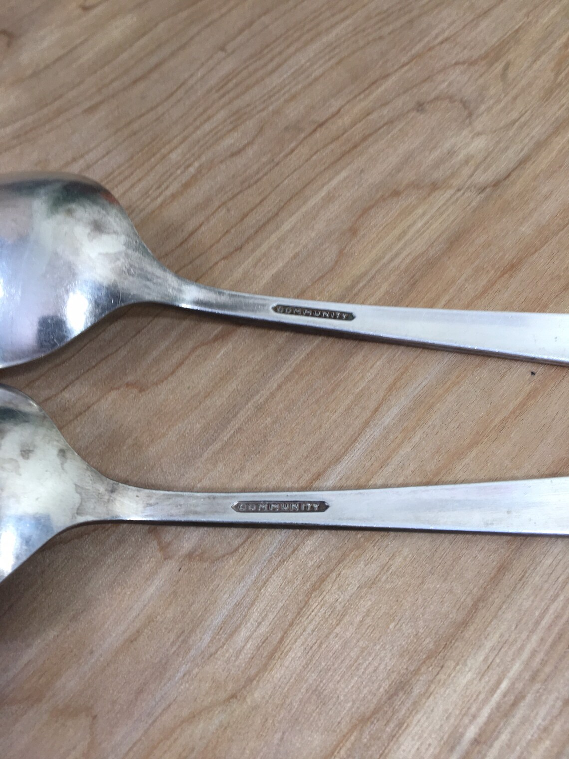 Art Deco Pattern Hampton Court Community Serving Spoon Pair - Etsy