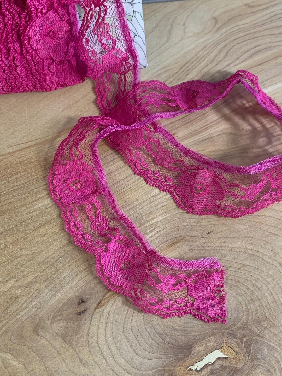 Hot Pink Ruffle Lace Trim, by the Yard, 1.25 Width - Etsy