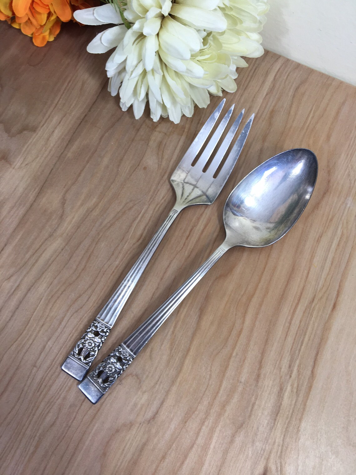 Art Deco Pattern Hampton Court Community Serving Spoon and - Etsy