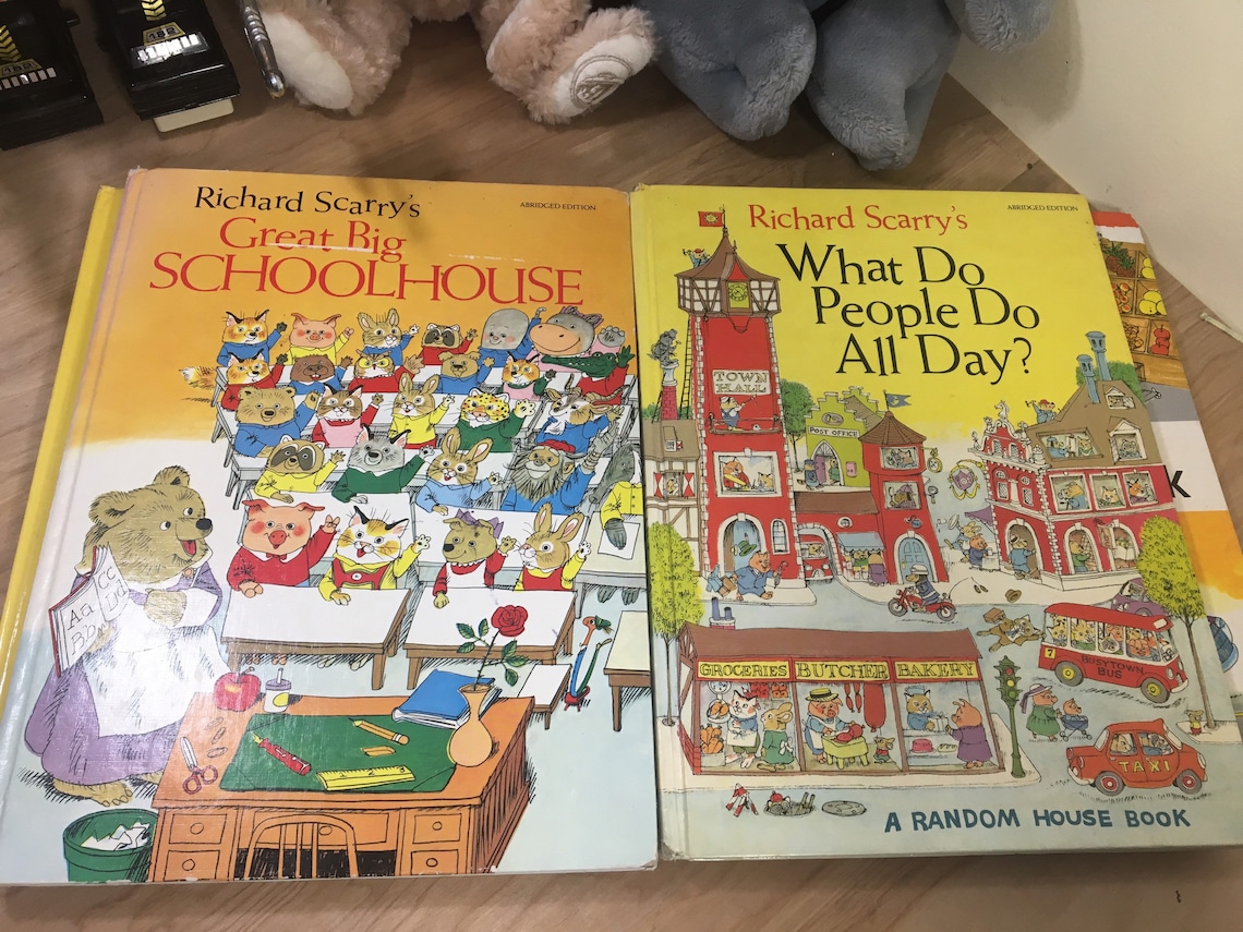 Richard Scarry Great Big Books Schoolhouse Mystery Book - Etsy
