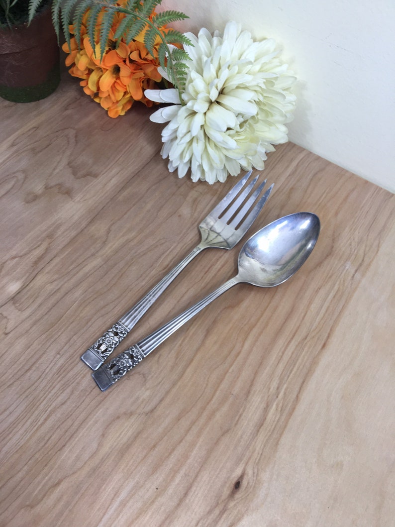Art Deco Pattern Hampton Court Community Serving Spoon and - Etsy